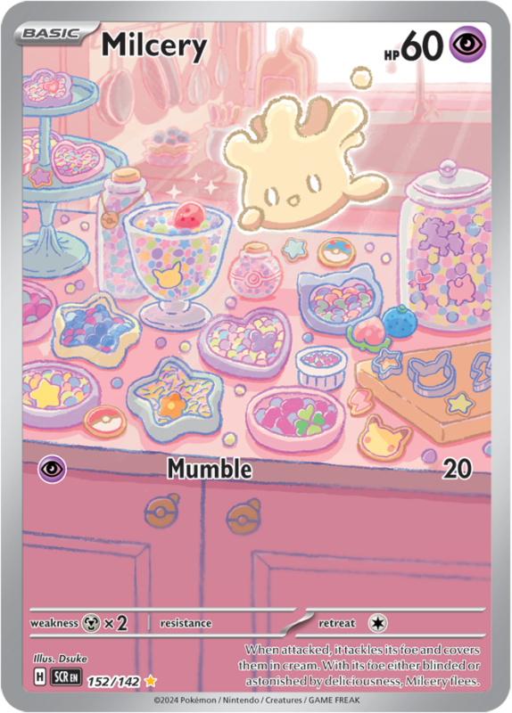 Wat is Milcery 152/142 uit Stellar Crown waard? - Pokemonkaart.nl