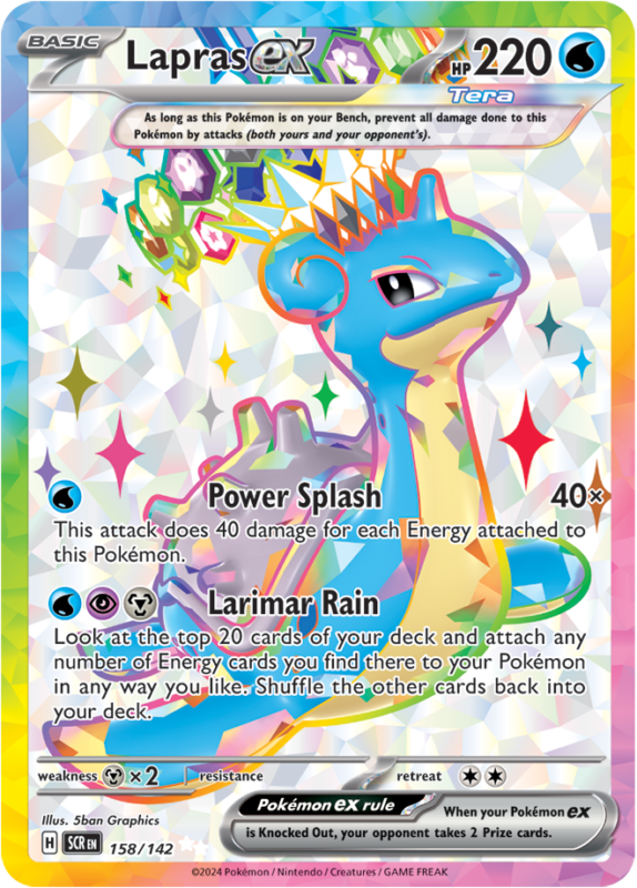 Wat is Lapras ex 158/142 uit Stellar Crown waard? - Pokemonkaart.nl