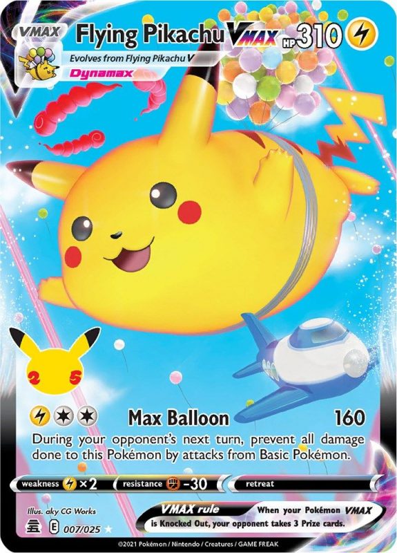 Check de actuele waarde van je Flying Pikachu VMAX 7/025 kaart