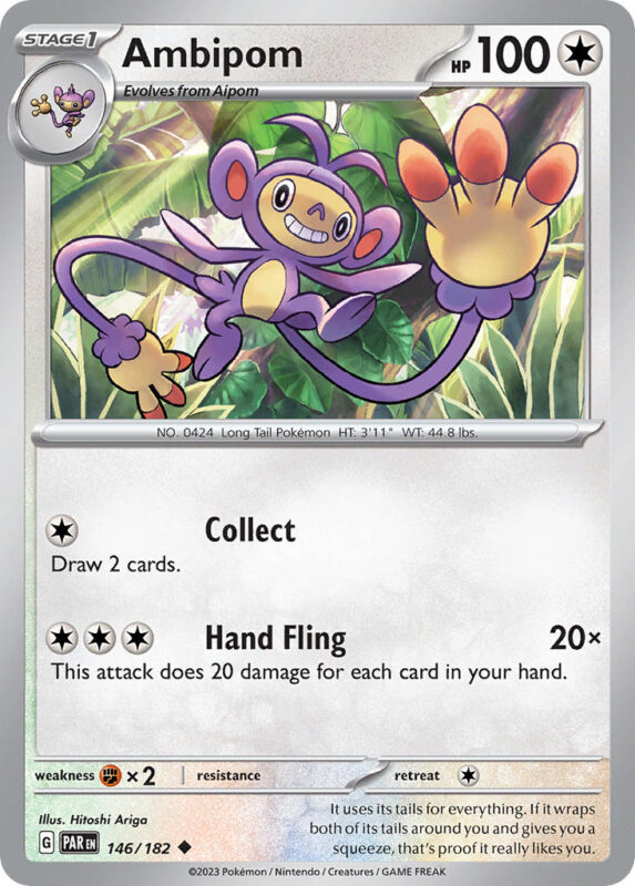 Wat is Ambipom 146/182 uit Paradox Rift waard? - Pokemonkaart.nl