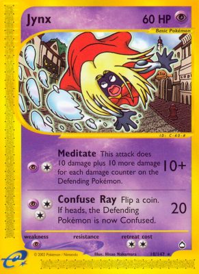 Check de actuele waarde van je Jynx 18/147 kaart uit de Aquapolis set.