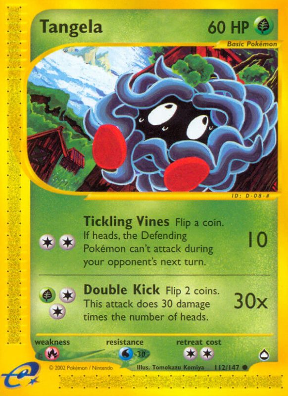 Check de actuele waarde van je Tangela 112/147 kaart uit de Aquapolis set.