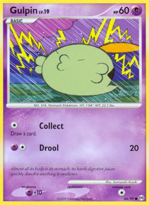 Check de actuele waarde van je Gulpin 66/99 kaart uit de Arceus set.