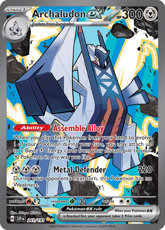 Wat is Archaludon ex 241 uit Surging Sparks waard? - Pokemonkaart.nl