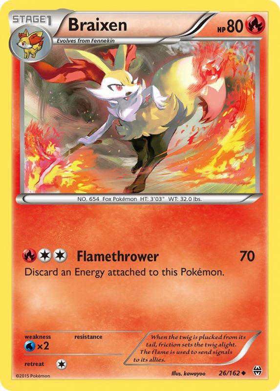 Check de actuele waarde van je Braixen 26/162 kaart uit de BREAKthrough set.