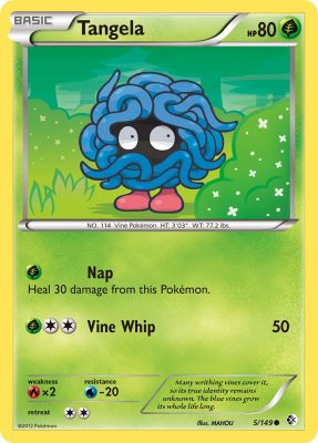 Check de actuele waarde van je Tangela 66/102 kaart uit de Base Set set.