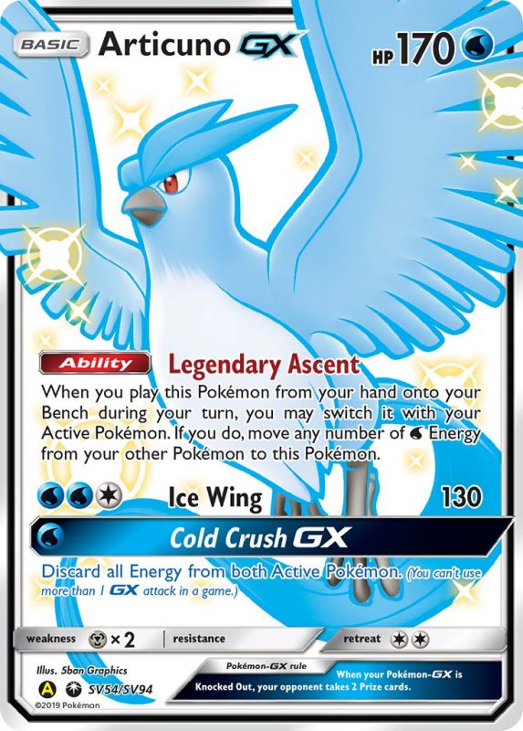 Check de actuele waarde van je Articuno-GX SV54/SV94 kaart uit de Celestial Storm set.