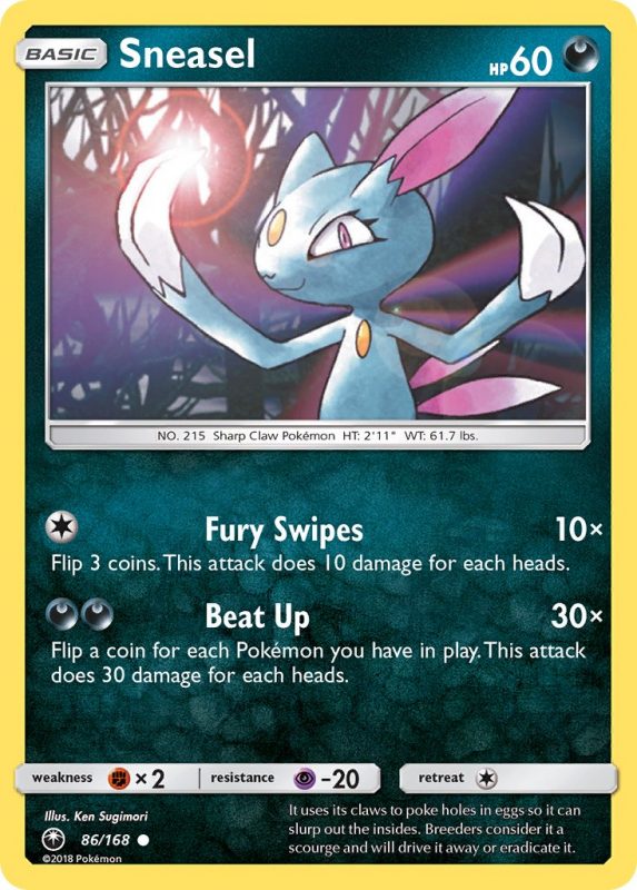 Check de actuele waarde van je Sneasel 86/168 kaart uit de Celestial Storm set.