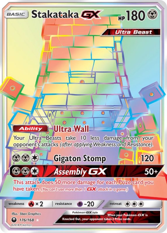 Check de actuele waarde van je Stakataka-GX 176/168 kaart uit de Celestial Storm set.