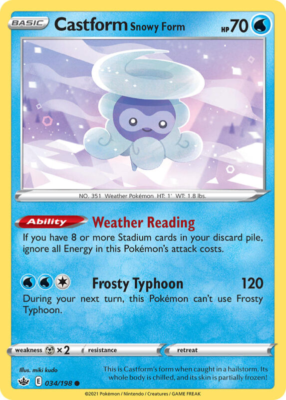 Check de actuele waarde van je Castform Snowy Form 34/198 kaart