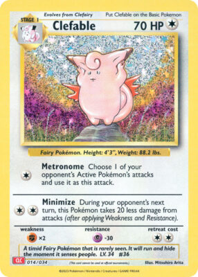 Wat is Clefable 014/034 uit Pokemon TCG Classic - Charizard waard ...