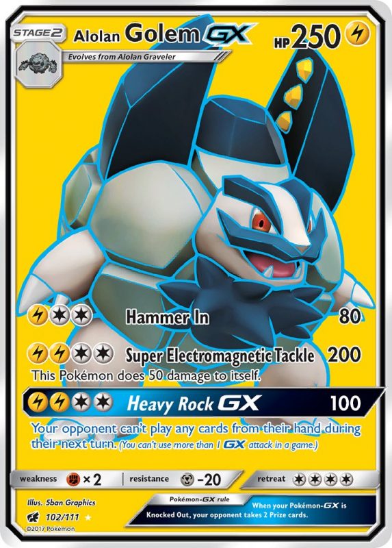 Check de actuele waarde van je Alolan Golem-GX 102/111 kaart uit de Crimson Invasion set.