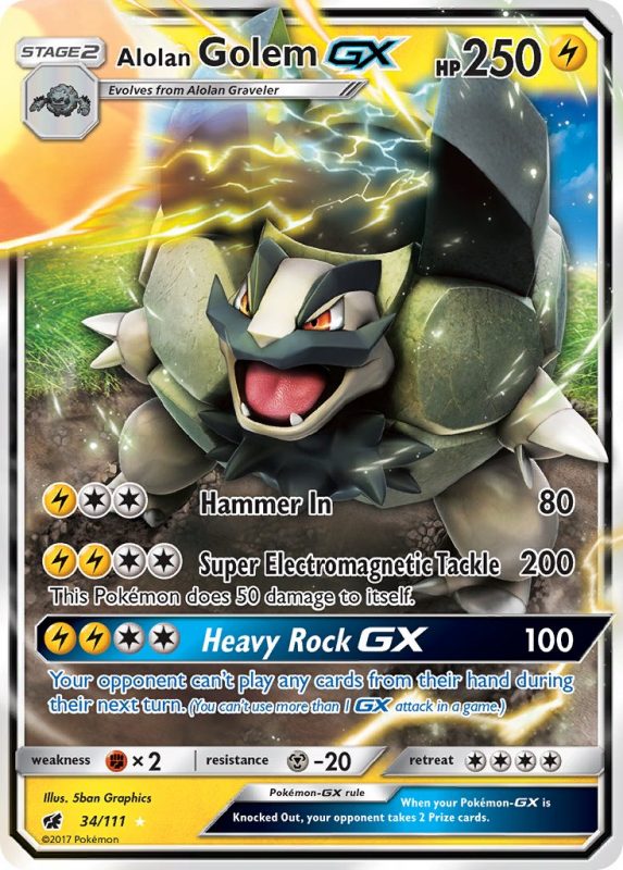 Check de actuele waarde van je Alolan Golem-GX 34/111 kaart uit de Crimson Invasion set.