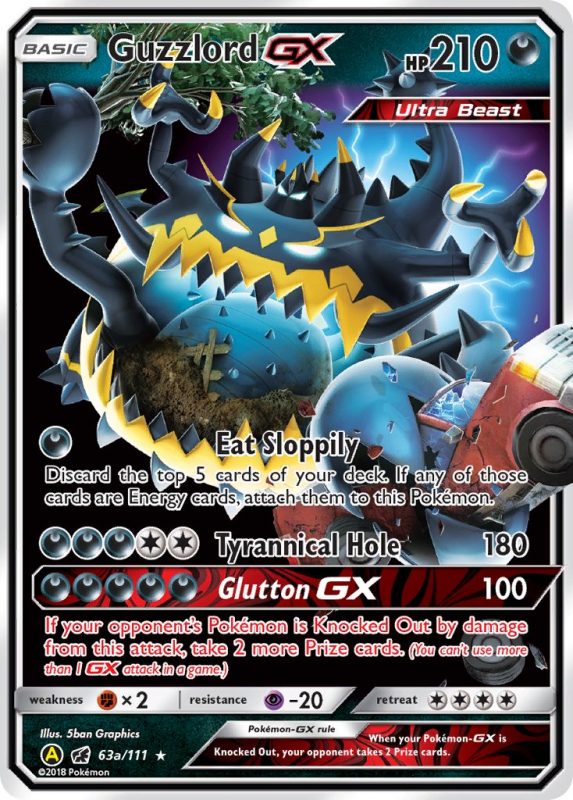 Check de actuele waarde van je Guzzlord-GX 63a/111 kaart uit de Crimson Invasion set.