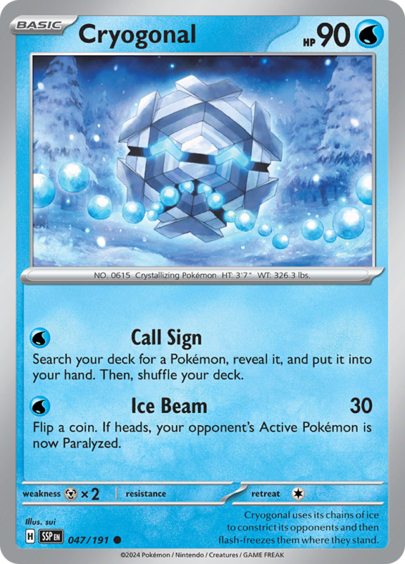 Wat is Cryogonal 047 uit Surging Sparks waard? - Pokemonkaart.nl