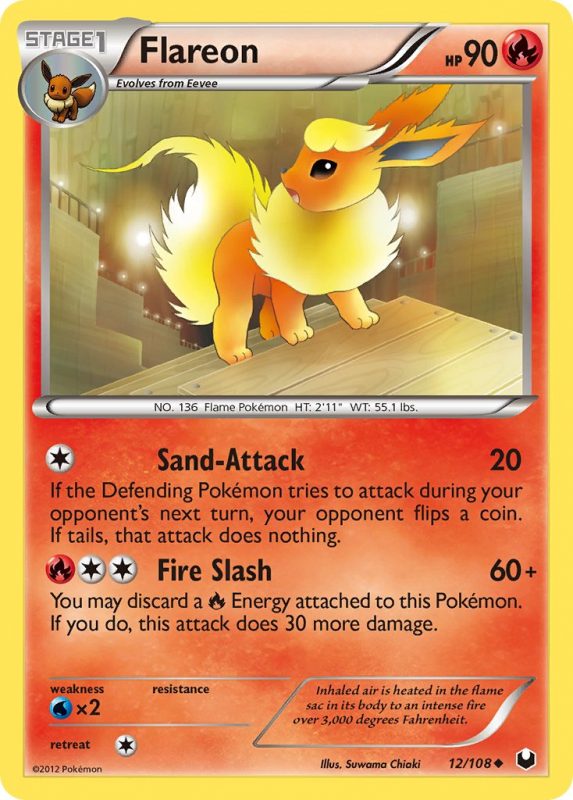 Check de actuele waarde van je Flareon 12/108 kaart uit de Dark Explorers set.