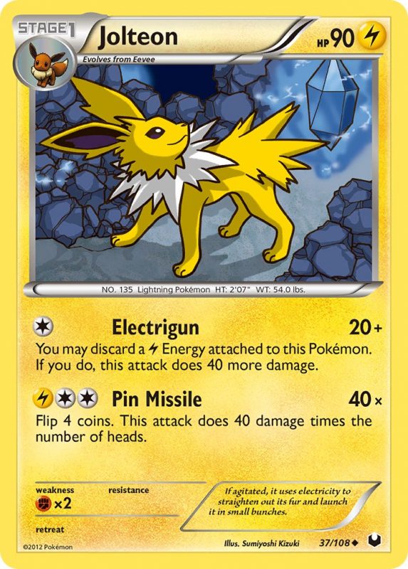 Check de actuele waarde van je Jolteon 37/108 kaart uit de Dark Explorers set.