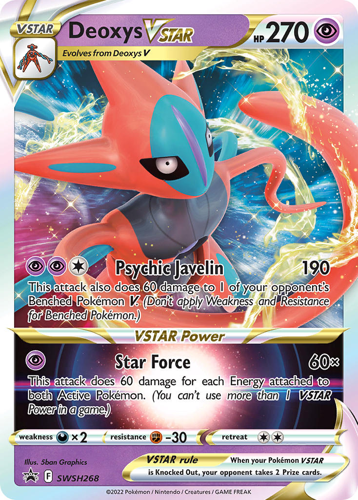Bekijk De Waarde Van Je Deoxys VSTAR SWSH268 Pokemon Promo Kaart
