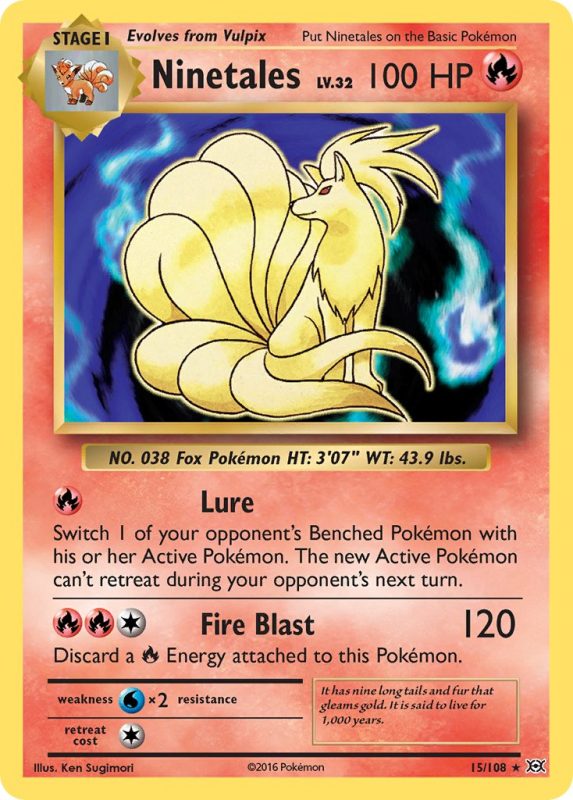 Check de actuele waarde van je Ninetales 15/108 kaart uit de Evolutions set.