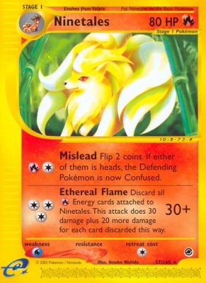 Check de actuele waarde van je Ninetales 57/165 kaart uit de Expedition set.