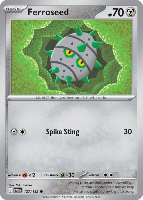 Wat is Ferroseed 127/182 uit Paradox Rift waard? - Pokemonkaart.nl