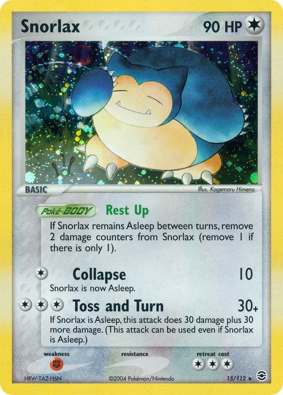 Check de actuele waarde van je Snorlax 11/64 kaart uit de Jungle set.
