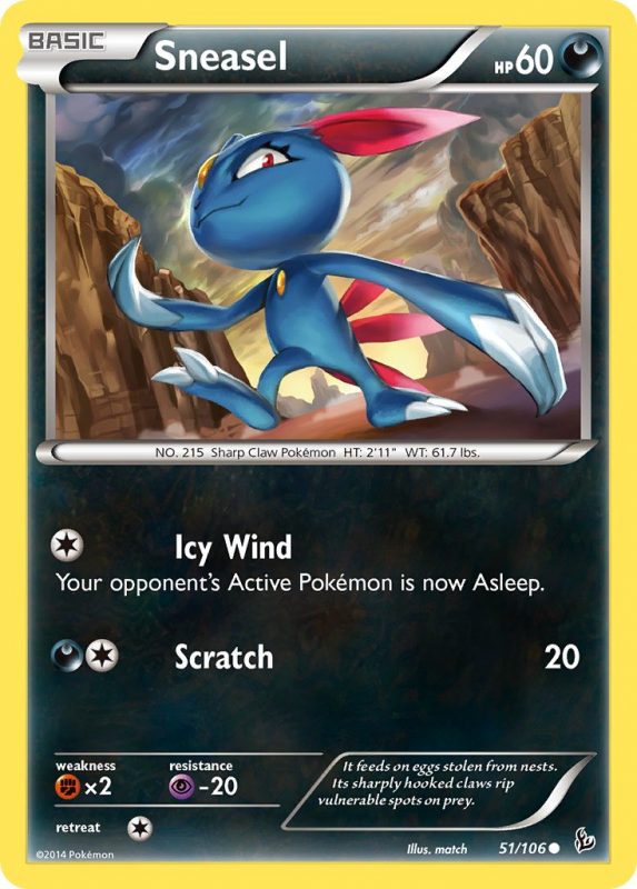 Check de actuele waarde van je Sneasel 51/106 kaart uit de Flashfire set.