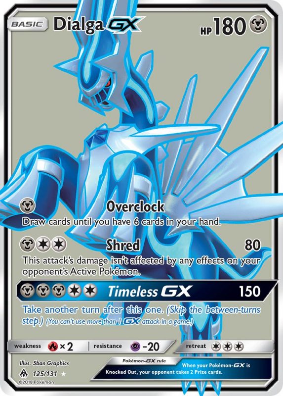 Check de actuele waarde van je Dialga-GX 100/156 kaart uit de Ultra Prism set.