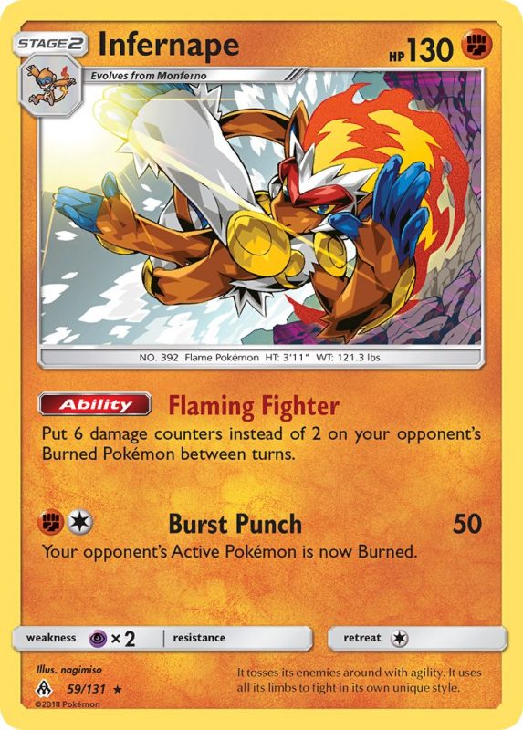 Check de actuele waarde van je Infernape 59/131 kaart uit de Forbidden Light set.