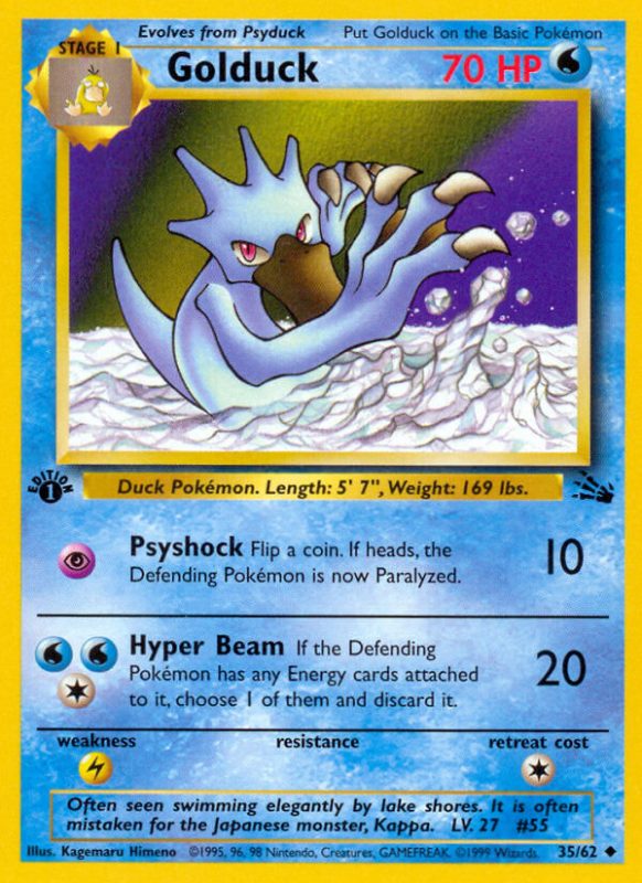 Check de actuele waarde van je Golduck 35/62 kaart uit de Fossil set.