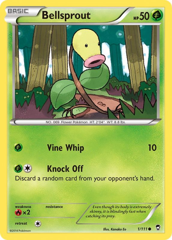Check de actuele waarde van je Bellsprout 1/111 kaart uit de Furious Fists set.
