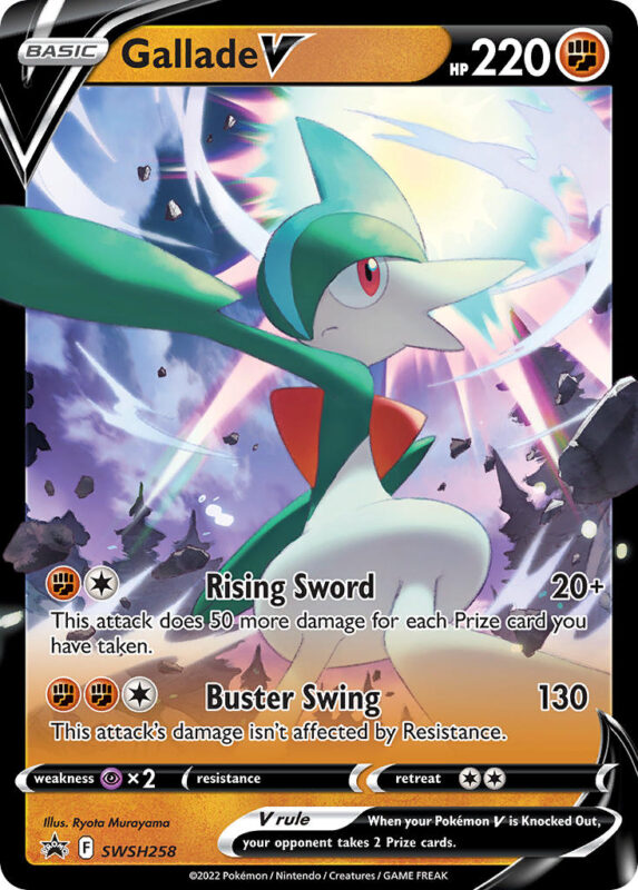 Bekijk de waarde van je Gallade V SWSH258 Pokemon promo kaart