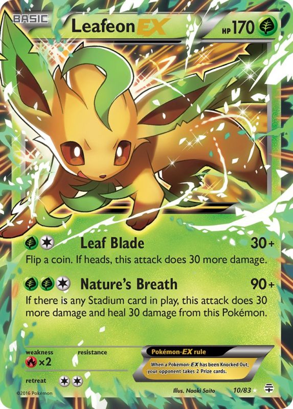 Check de actuele waarde van je Leafeon-EX 10/83 kaart uit de Generations set.