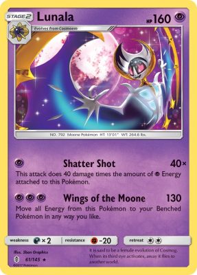 Check de actuele waarde van je Lunala 61/145 kaart uit de Guardians Rising set.