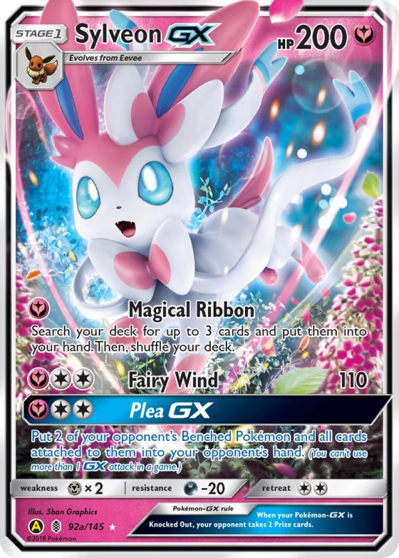 Check de actuele waarde van je Sylveon-GX 158/145 kaart uit de Guardians Rising set.