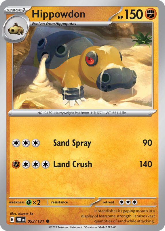 Wat is Hippowdon 053/131 uit Prismatic Evolutions waard? - Pokemonkaart.nl