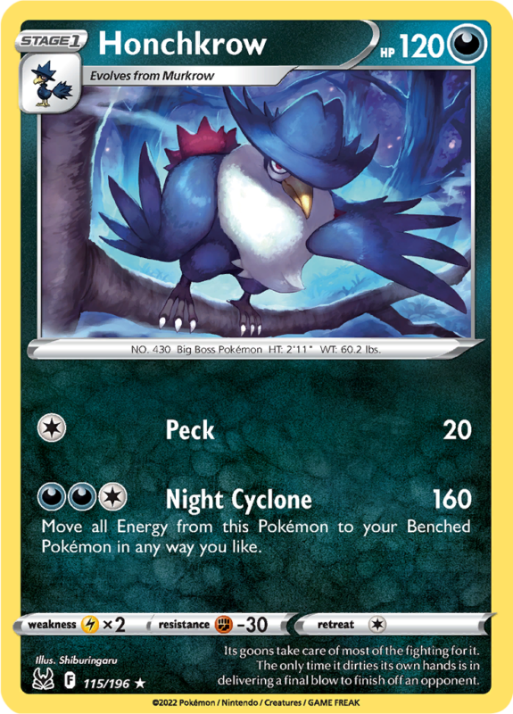 Bekijk als eerste de Honchkrow 115 Pokemon kaart uit de net verschenen ...