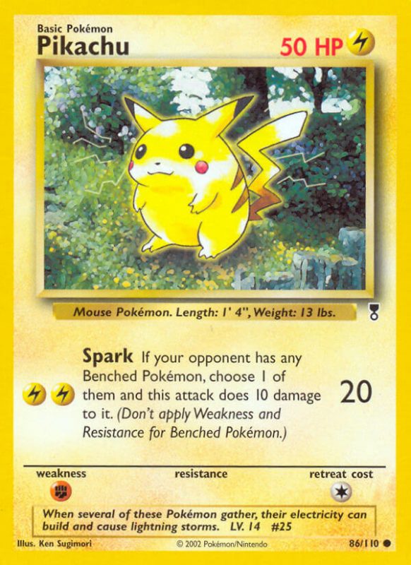 Check de actuele waarde van je Pikachu 86/110 kaart uit de Legendary Collection set.