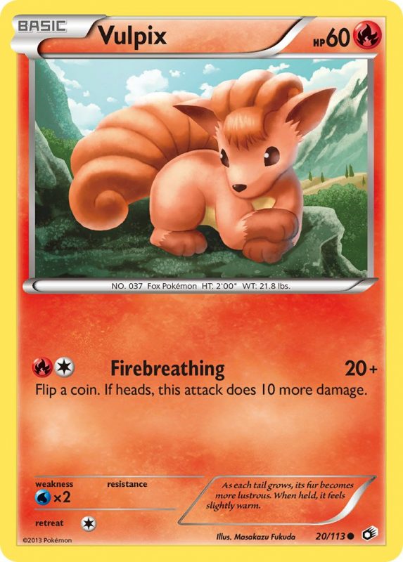 Check de actuele waarde van je Vulpix 20/113 kaart uit de Legendary Treasures set.