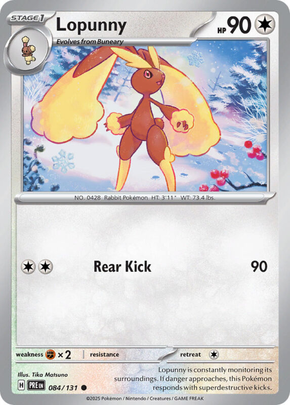 Wat is Lopunny 084/131 uit Prismatic Evolutions waard? - Pokemonkaart.nl