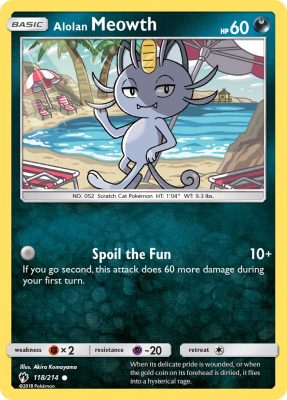 Check de actuele waarde van je Alolan Meowth 118/214 kaart uit de Lost Thunder set.