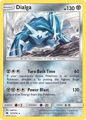 Check de actuele waarde van je Dialga 127/214 kaart uit de Lost Thunder set.