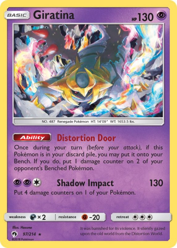 Check de actuele waarde van je Giratina 97/214 kaart uit de Lost Thunder set.