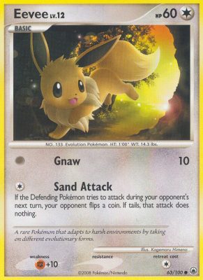 Check de actuele waarde van je Eevee 63/100 kaart uit de Majestic Dawn set.