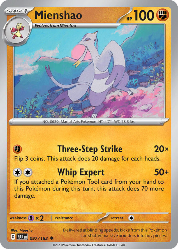 Wat is Mienshao 097/182 uit Paradox Rift waard? - Pokemonkaart.nl