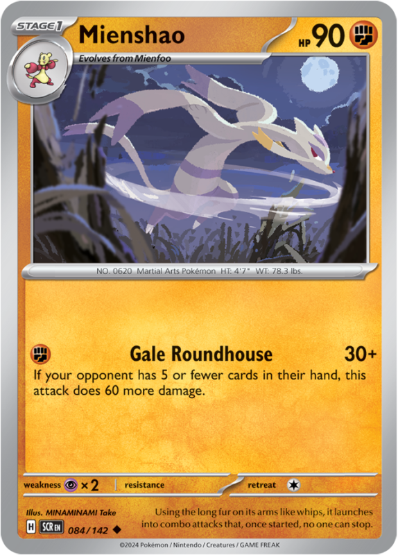Wat is Mienshao 084/142 uit Stellar Crown waard? - Pokemonkaart.nl