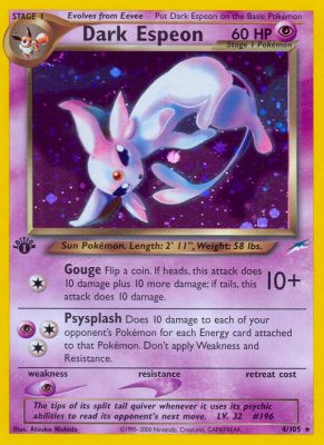 Check de actuele waarde van je Dark Espeon 4/105 kaart uit de Neo Destiny set.