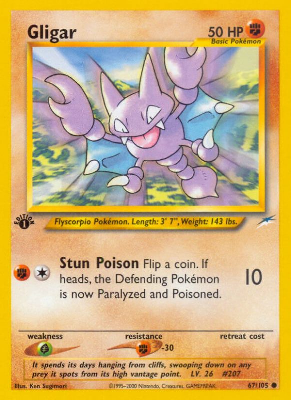 Bekijk als eerste de Gligar 095 Pokemon kaart uit de net verschenen ...