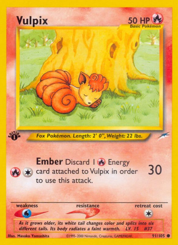 Check de actuele waarde van je Vulpix 91/105 kaart uit de Neo Destiny set.