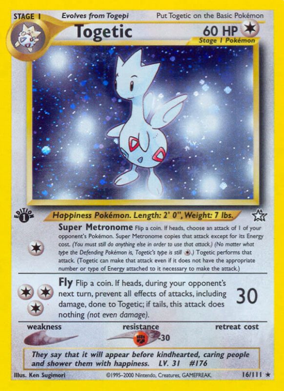 Check de actuele waarde van je Togetic 16/111 kaart uit de Neo Genesis set.